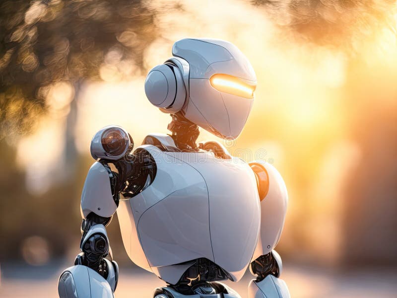 Artificial Intelligence White AI Robot. Ai Generative Stock ...