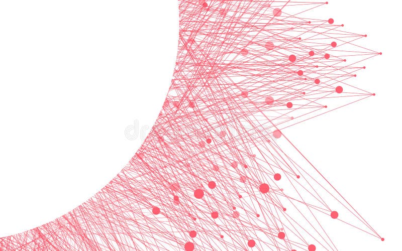 Artificial Intelligence on a White Background Blue Lines and Dots Stock ...