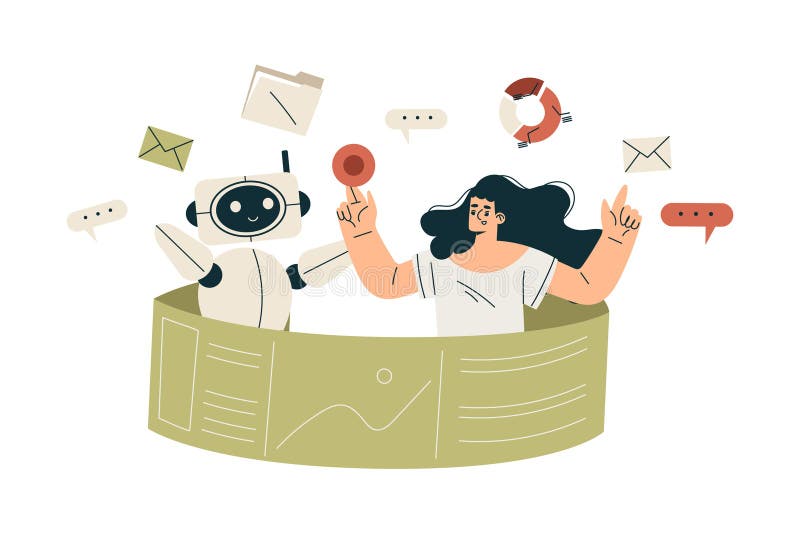 Artificial Intelligence with Woman Character Engaged in Business ...