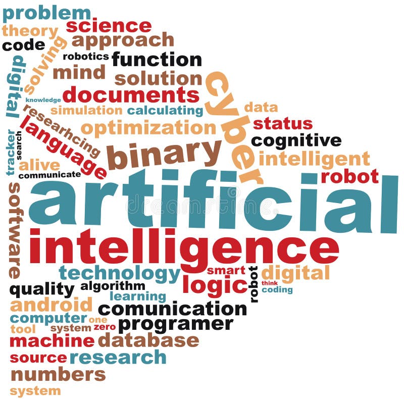 Artificial Intelligence Word Cloud Illustration. Stock Vector ...
