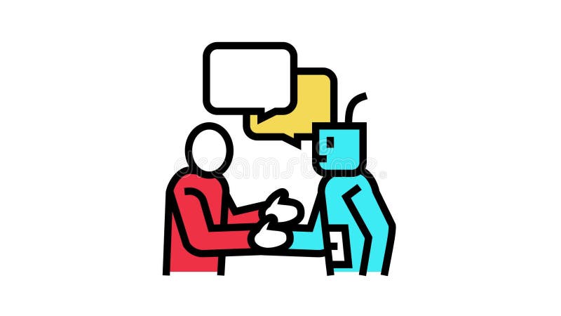 Artificial Intelligence Work Introduction Color Icon Animation Stock ...