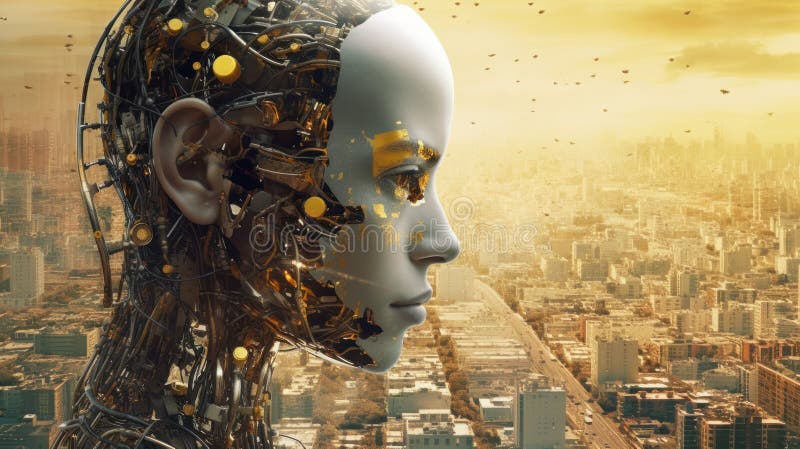 Human-AI Interaction in the Modern Workplace. Generative AI Stock ...