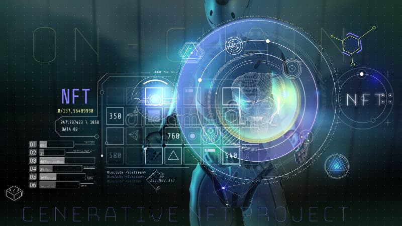 Artificial Intelligence is Working on the NFT Collection Stock Footage ...