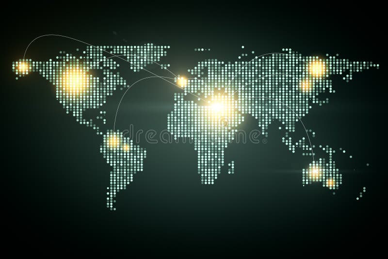 Artificial Intelligence and World Concept Stock Illustration ...