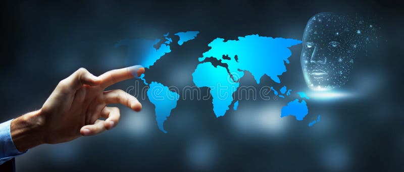 Artificial Intelligence .world of the Future Stock Photo - Image of ...