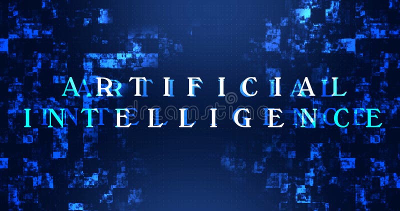 Artificial Intelligence Written on Technology Moving Blocks. Stock ...