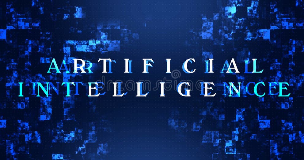 Artificial Intelligence Written on Technology Moving Blocks. Stock ...