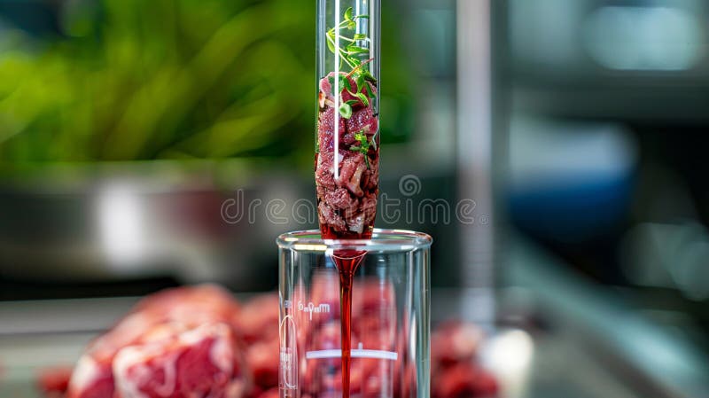 Artificial Laboratory, Meat Grown in a Test Tube. Biotechnology Stock ...
