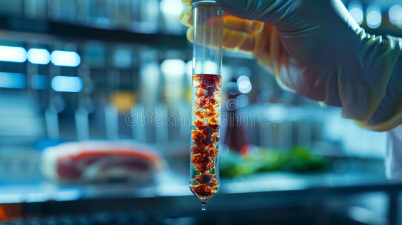 Artificial Laboratory, Meat Grown in a Test Tube. Biotechnology Stock ...