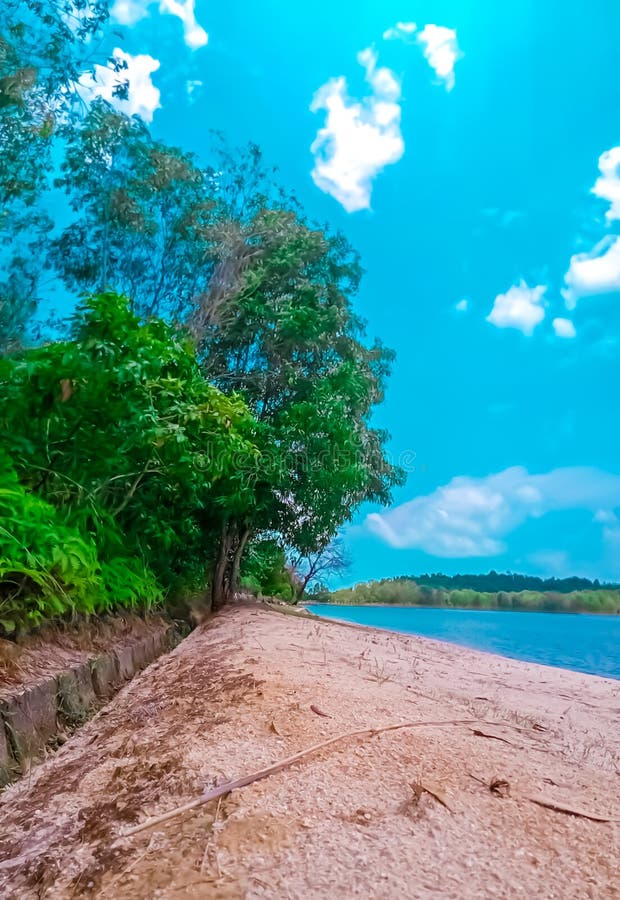 Artificial Lake for Pumping Water Stock Image - Image of artificial ...