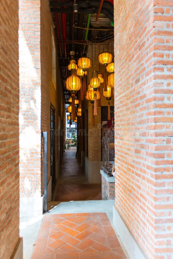 An Artificial Light in a Narrow Path at Nimman Road, Chiang Mai ...