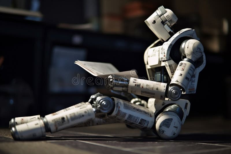 Paper Robot Laptop Hand Artificial Technology Ai Office Digital ...