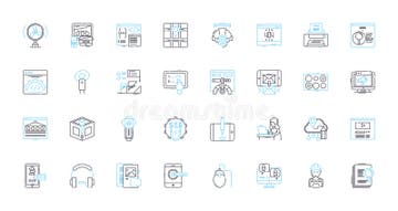 Artificial Learning Linear Icons Set. Neural, Machine, Intelligence ...