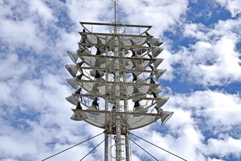 Artificial lighting tower stock image. Image of tower - 182444395