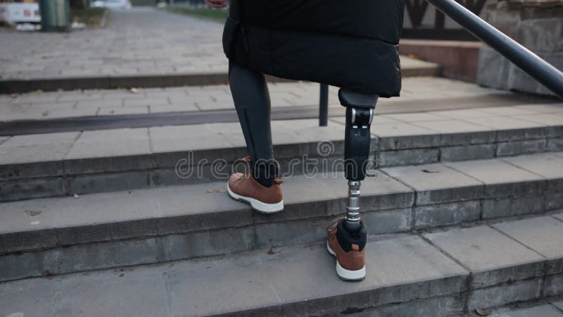 Artificial Limb, Determined Step, Orthotic Support Stock Footage ...