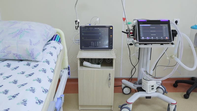 Artificial Lung Ventilation and Anesthesiologist Hand during Operation ...