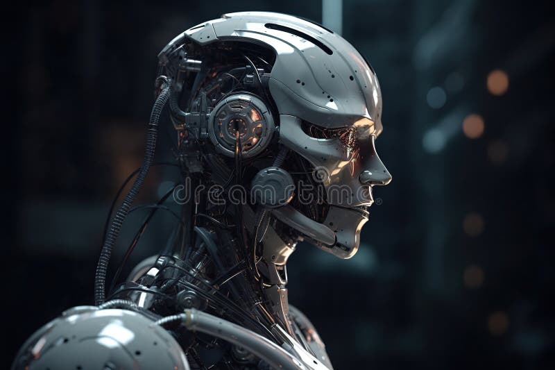 AI Artificial or Machine Intelligence Concept. Stock Illustration ...