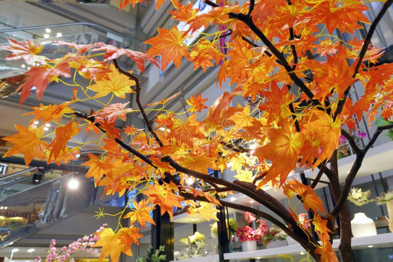 Artificial maple tree stock photo. Image of park, autumnal - 88388986