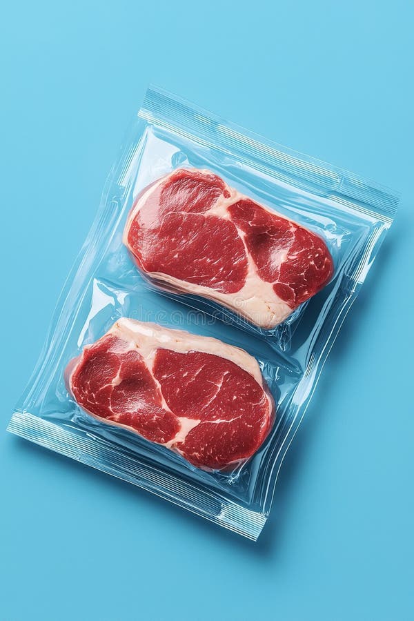 Artificial Meat in Vacuum Packaging. Generative Ai Stock Photo - Image ...