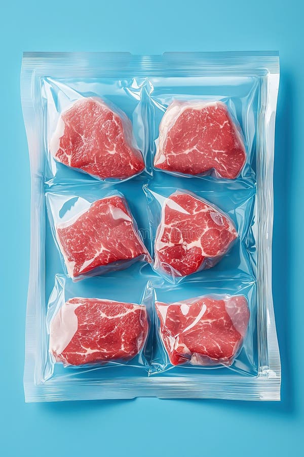 Artificial Meat in Vacuum Packaging. Generative Ai Stock Photo - Image ...