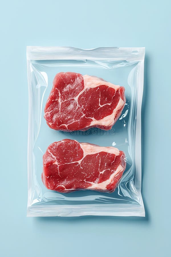 Artificial Meat in Vacuum Packaging. Generative Ai Stock Image - Image ...