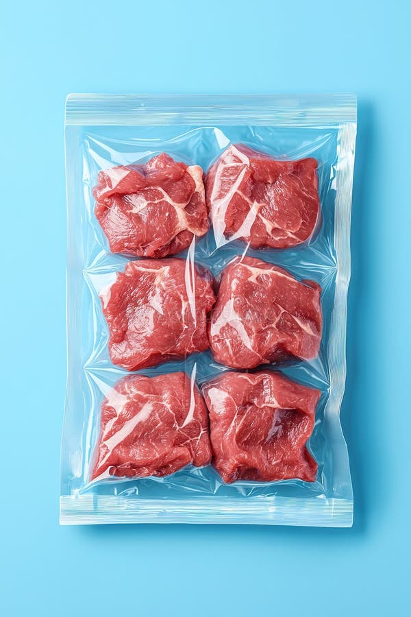 Artificial Meat in Vacuum Packaging. Generative Ai Stock Image - Image ...