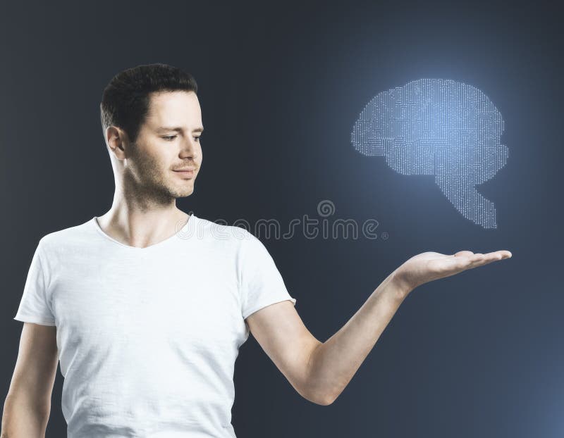 Artificial mind concept stock photo. Image of computer - 96212616
