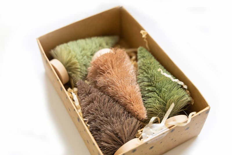 Artificial Mini Christmas Tree in the Box. Christmas Decorations ...