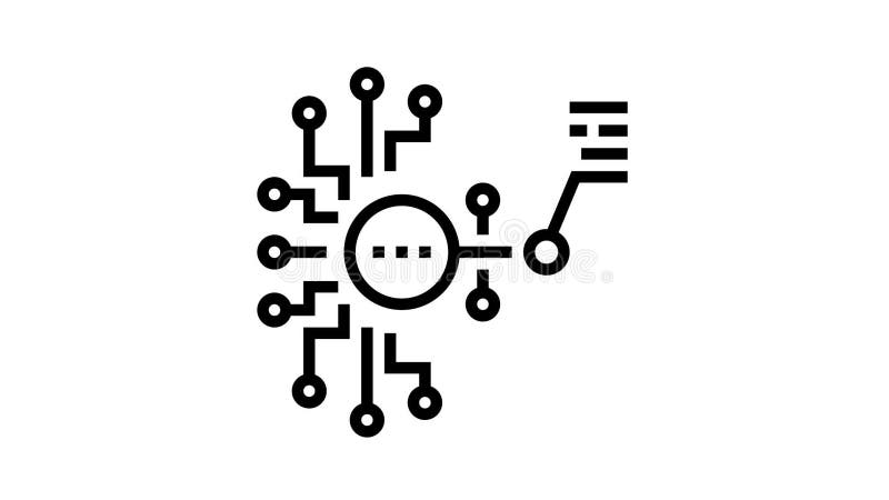Artificial Model Neural Network Line Icon Animation Stock Footage ...