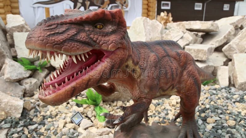 Artificial Moving Dinosaurs Stock Footage - Video of amusement ...