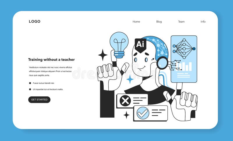 Artificial Neural Network Training without a Teacher Web Banner Stock ...