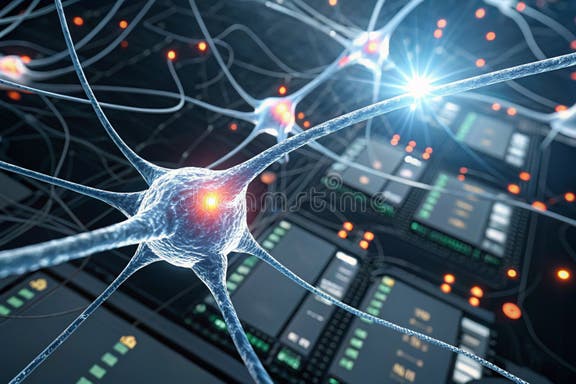 Artificial Neural Network: Visualizing Synaptic Links and Machine Learning Stock Illustration ...