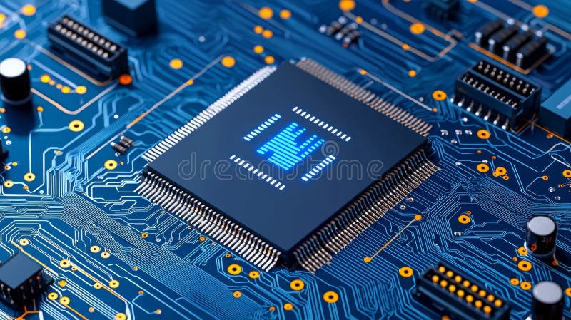 Artificial Neurons, Global Data Connections - Stock Technology Background of a Quantum Computing ...