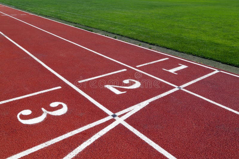 Running Track in the Stadium Stock Image - Image of lane, strength ...