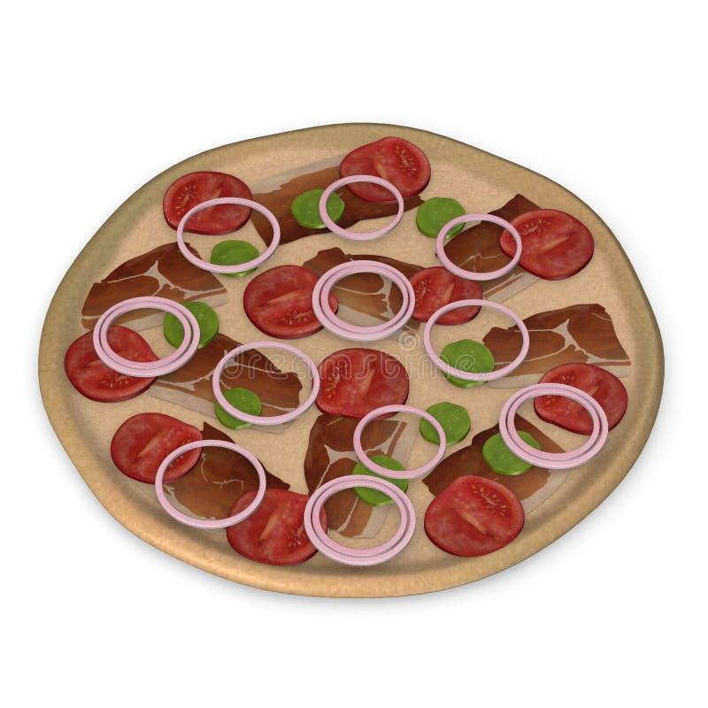 Artificial pizza stock illustration. Illustration of food - 23725839