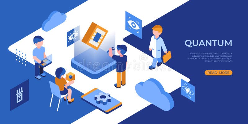 Qubits Vector Illustration. Infographic with Superposition and ...