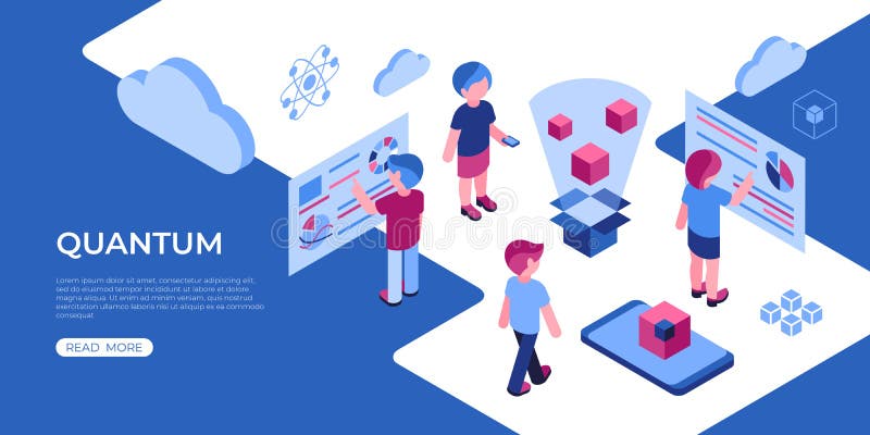 Artificial Quantum Computing Technology Stock Illustration ...