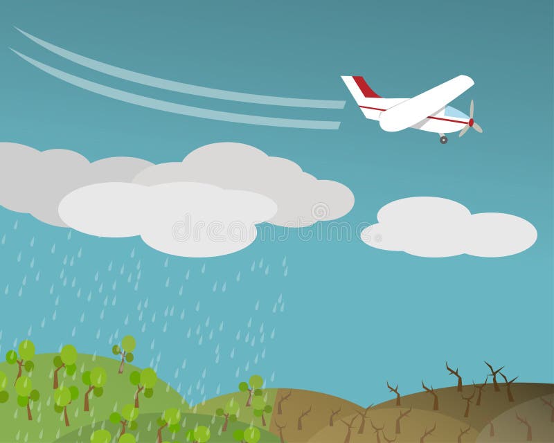 Cloud Seeding and Rainmaking - Plane and Airplane is Making Artificial ...