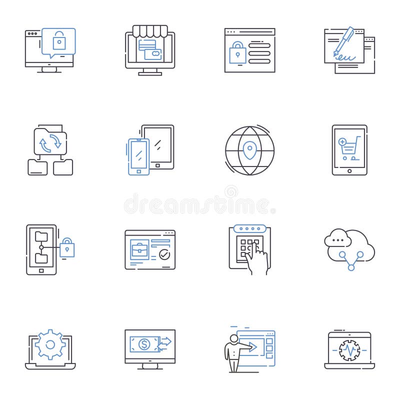 Artificial Reality Line Icons Collection. Simulation, Virtuality ...