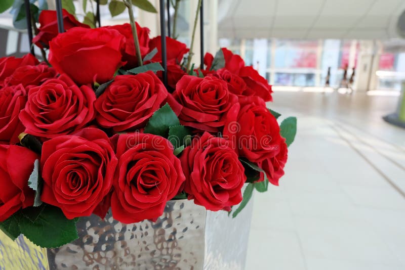 Artificial Red Roses Bouquet Stock Photo - Image of valentine, loves ...