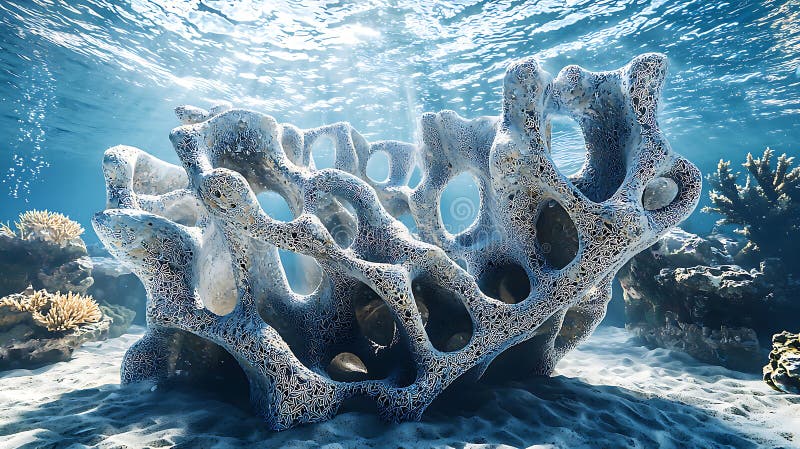Artificial Reef Installations Featuring Flowing Shapes and Marine Life ...