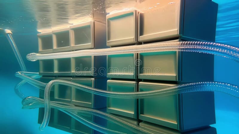 Artificial Reef Modules Submerged in Clear Blue Water Stock Footage ...