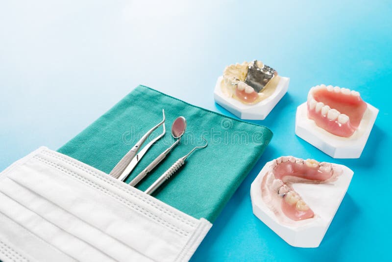 Artificial Removable Partial Denture. Stock Photo - Image of dentistry ...