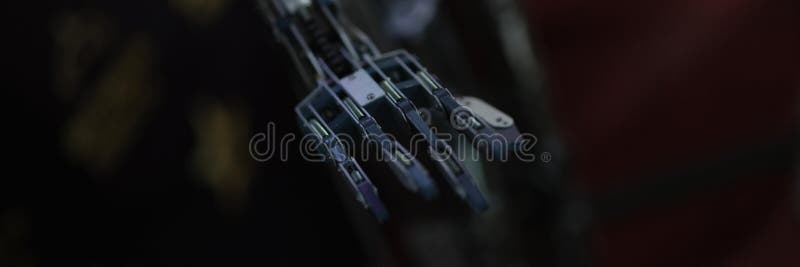 Robotic Arm and Mechanical Hand Manipulator Closeup Stock Photo - Image ...