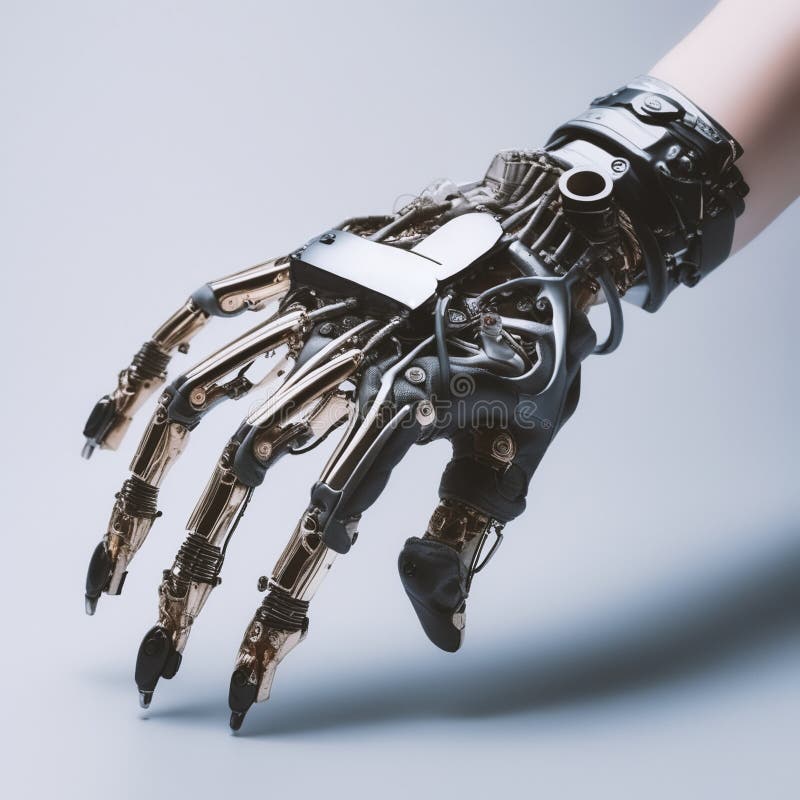 Prosthetic Hand. Generated by AI Stock Illustration - Illustration of ...