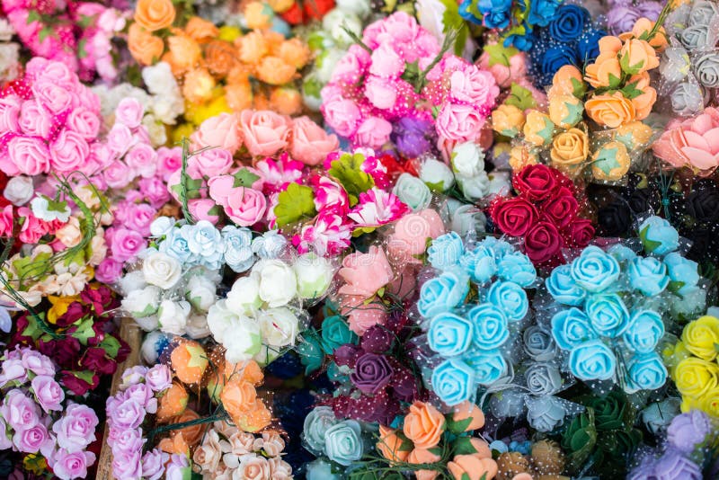 Artificial Roses As Floral Art in View Stock Photo - Image of ...