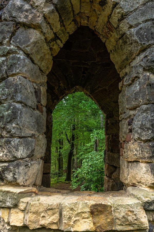 Artificial Ruins in Bad Schandau, Saxon Switzerland, Germany Stock ...