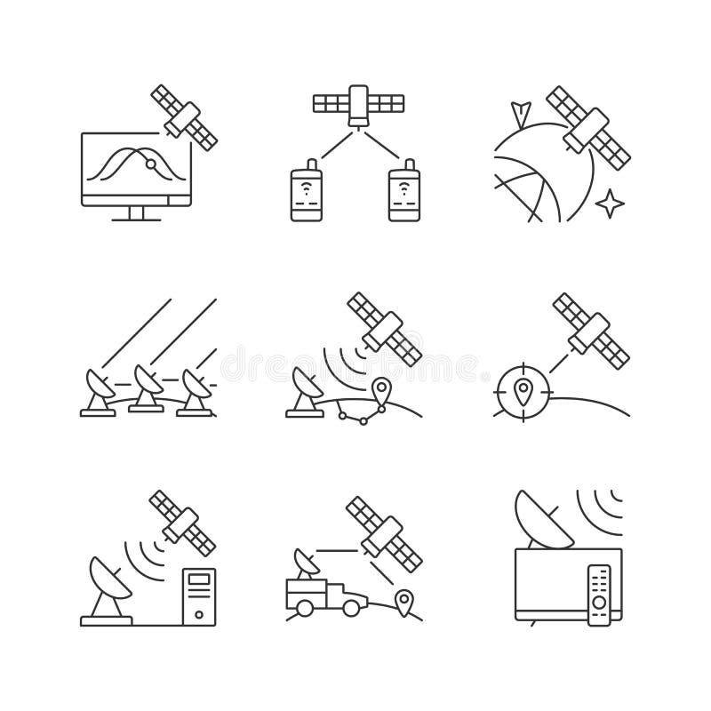 Ground Satellite Symbols Stock Illustrations – 48 Ground Satellite ...