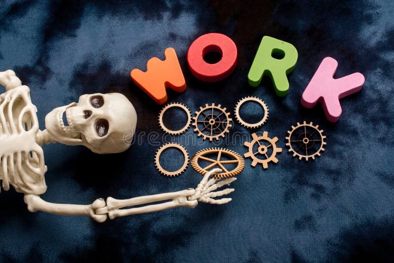 Skeleton at Work 1 stock image. Image of bones, hypertension - 82753