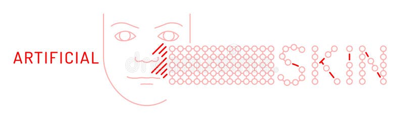 Artificial Skin Technology Linear Banner. Editable Stroke Stock Vector ...